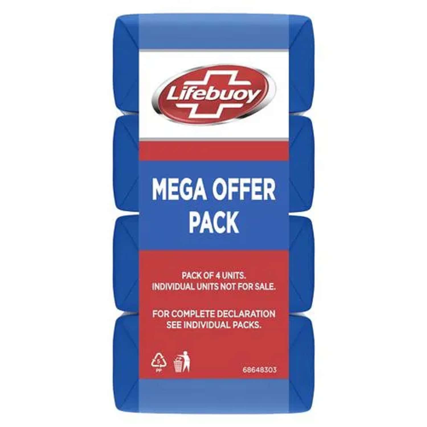 Buy LIFEBUOY 100% STRONGER GERM PROTECTION CARE SOAP - PACK OF 4X100GM ...