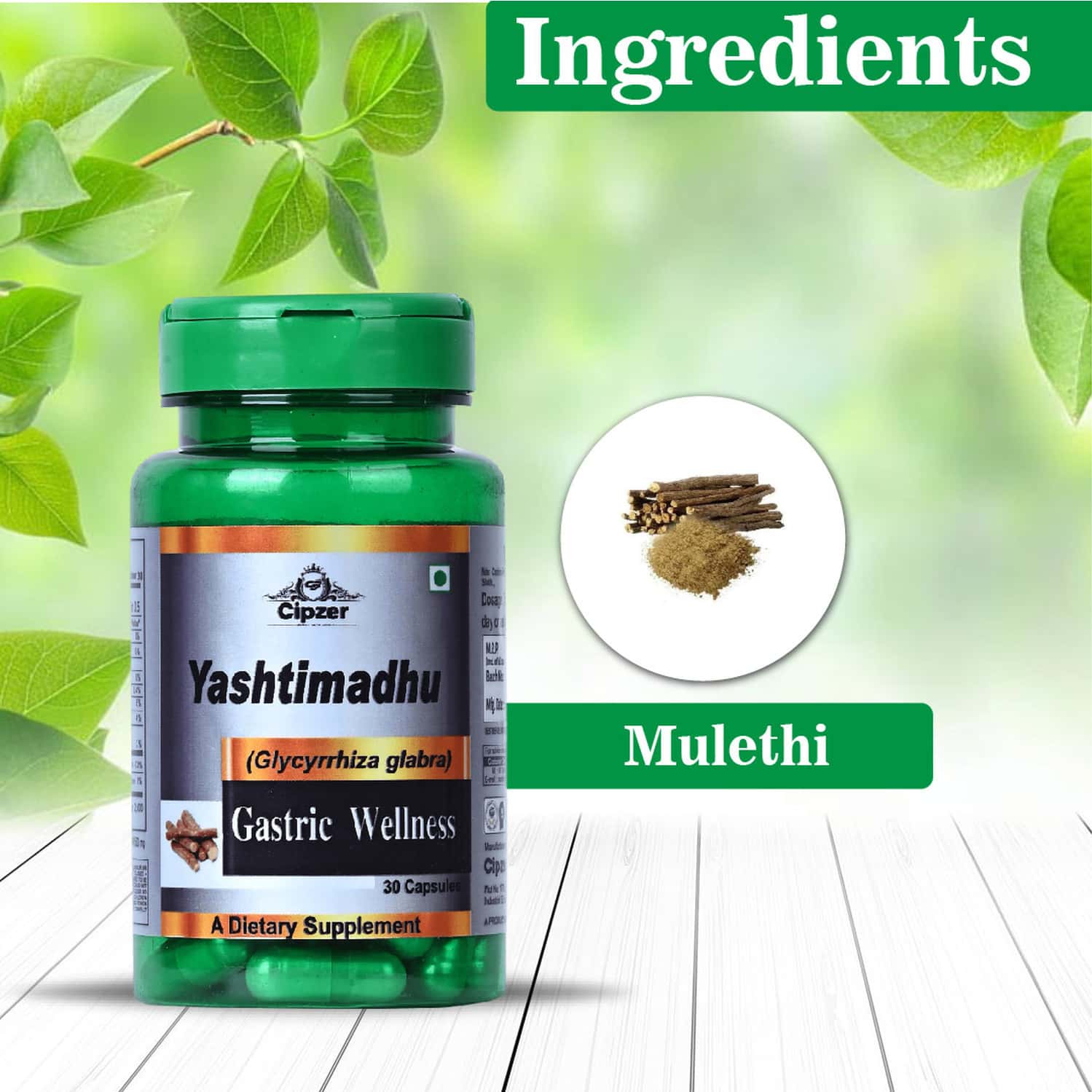 Buy CIPZER YASHTIMADHU CAPSULES RELIEVING GASTROESOPHAGEAL REFLUX ...