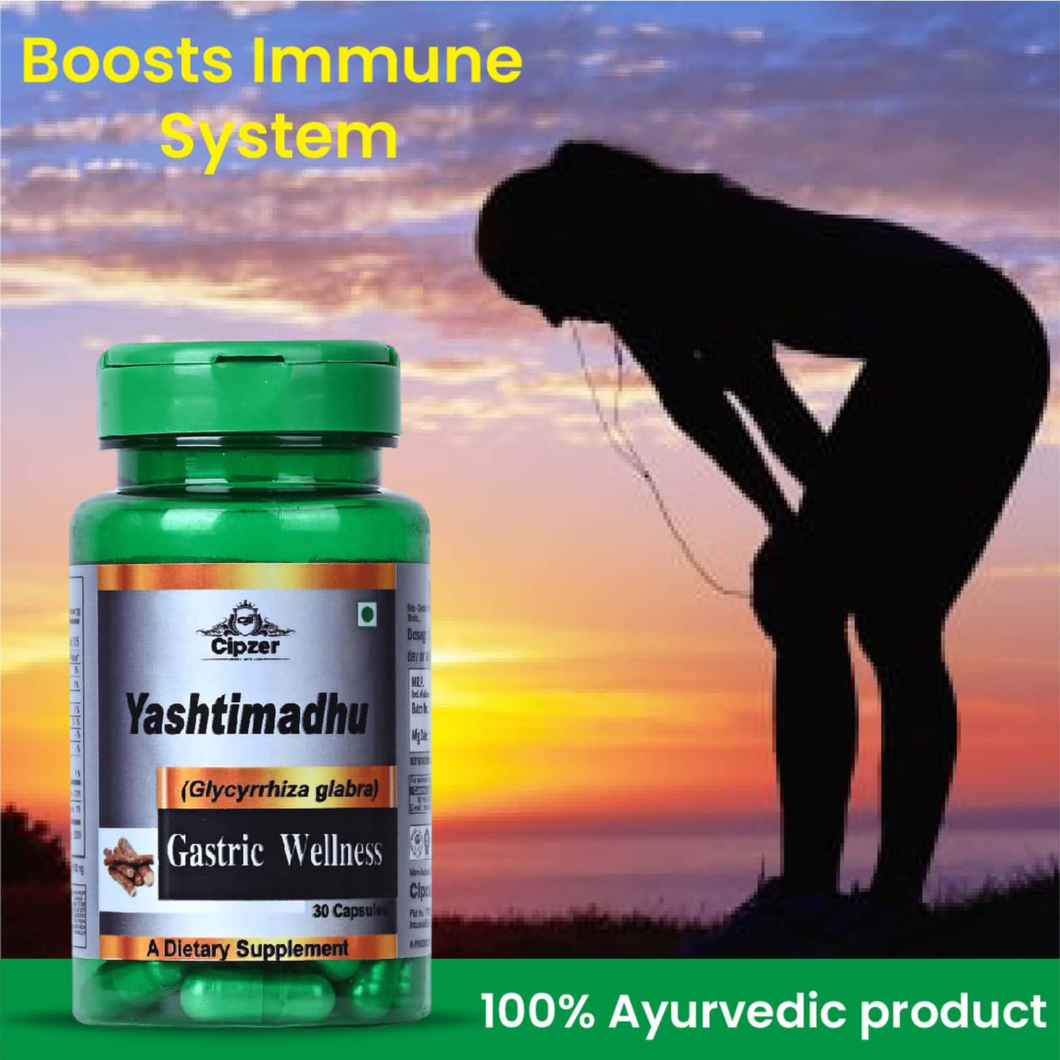 Buy CIPZER YASHTIMADHU CAPSULES RELIEVING GASTROESOPHAGEAL REFLUX ...