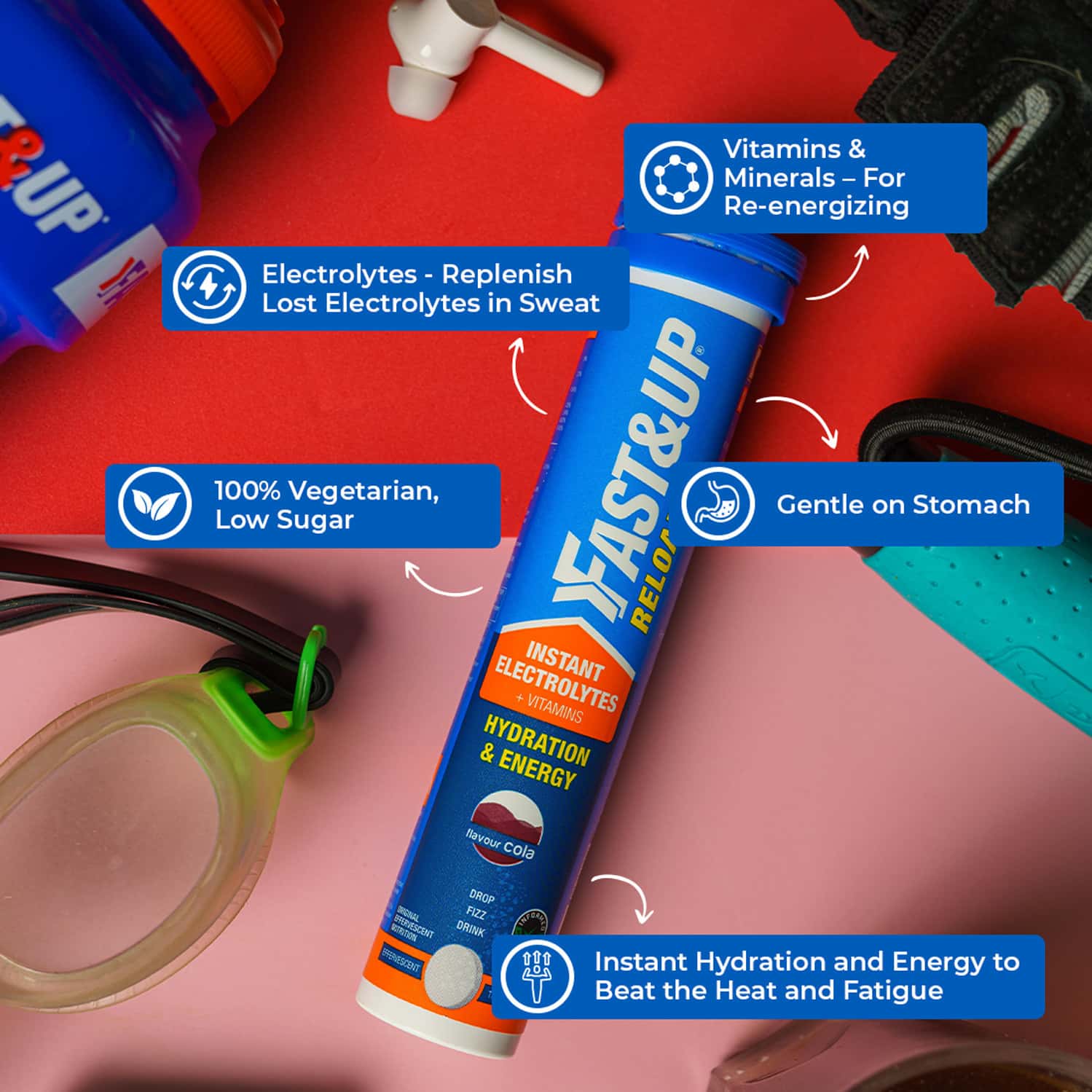 Buy FAST&UP RELOAD (20 LITRES) LOW SUGAR ENERGY DRINK - 80 EFFERVESCENT ...