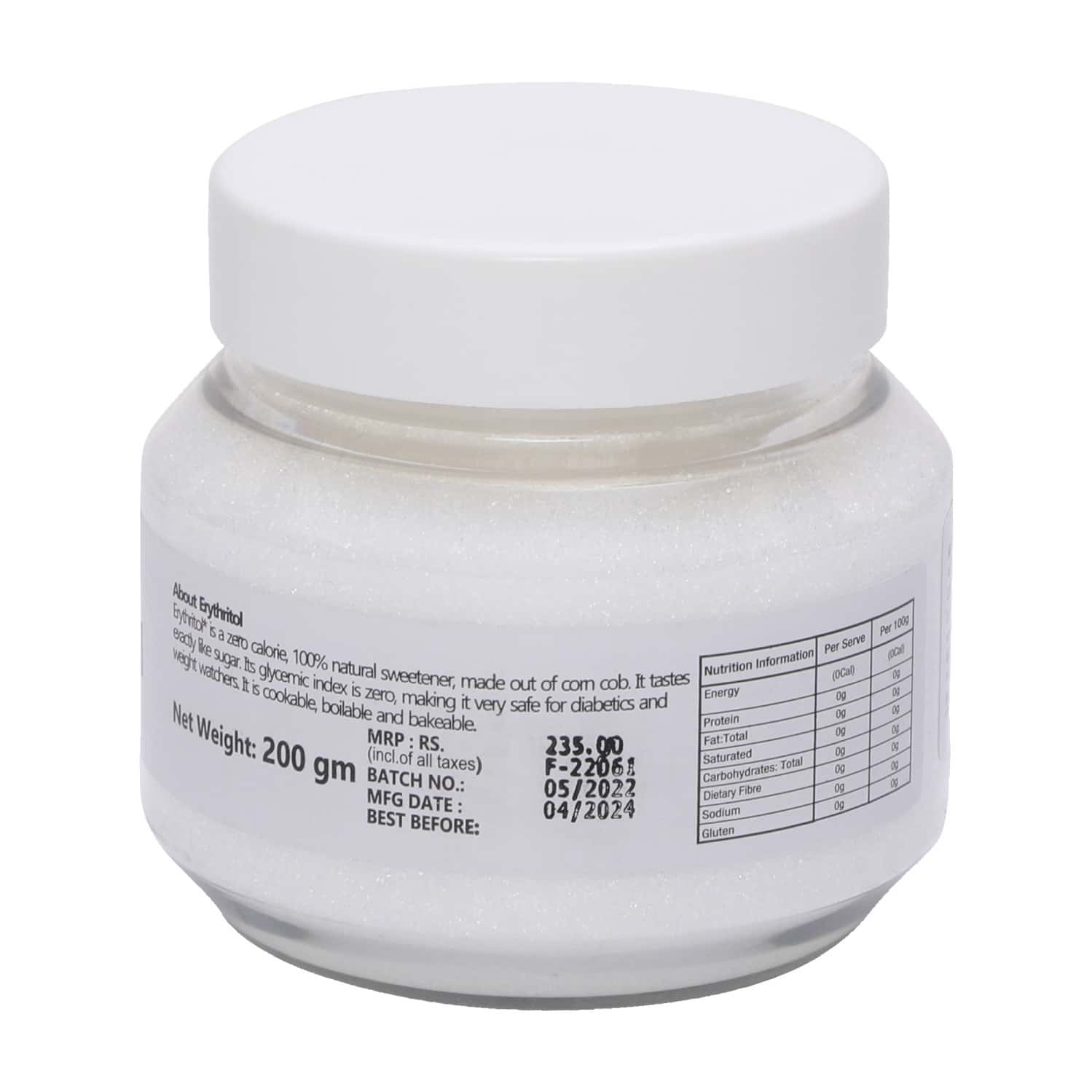 Buy SO SWEET ERYTHRITOL POWDER 200GM SUGAR FREE 100% NATURAL SWEETENER ...