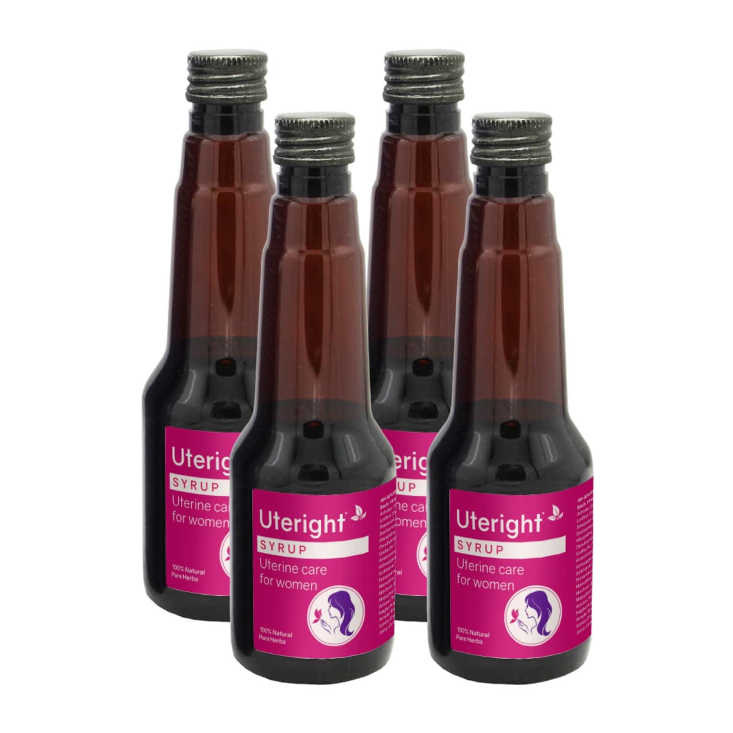 Buy UTERIGHT SYRUP (200 ML - PACK OF 4) HELPS TO STRENGTHEN FEMALE ...