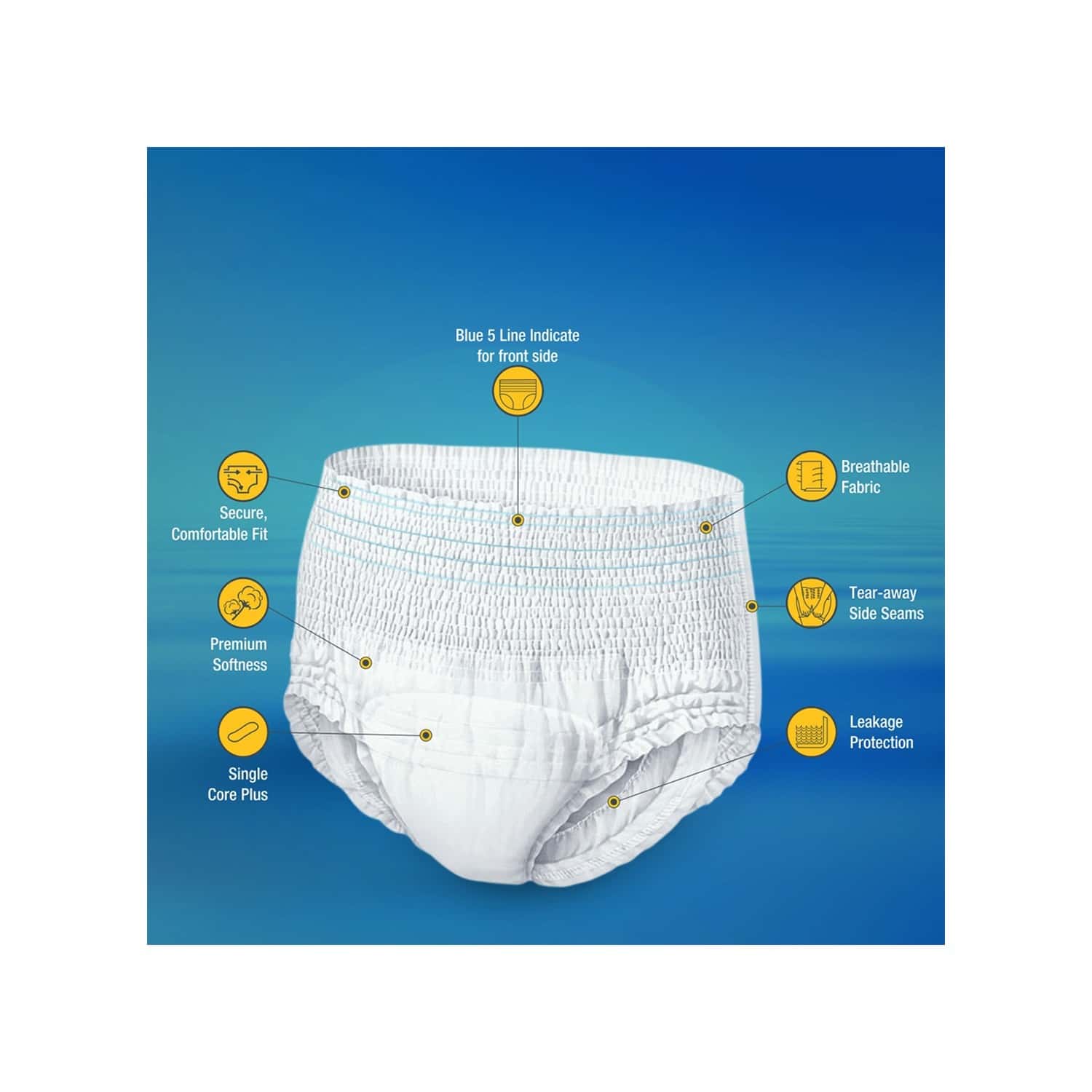 Buy EASYCARE ADULT DIAPER PANTS (PULL UP) PACK OF 10 MEDIUM (75 X 110 ...