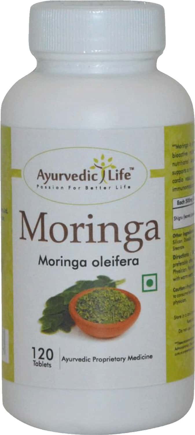 Buy AYURVEDIC LIFE MORINGA 120 TABLETS - PACK OF 4 GREY 480 COUNT ...