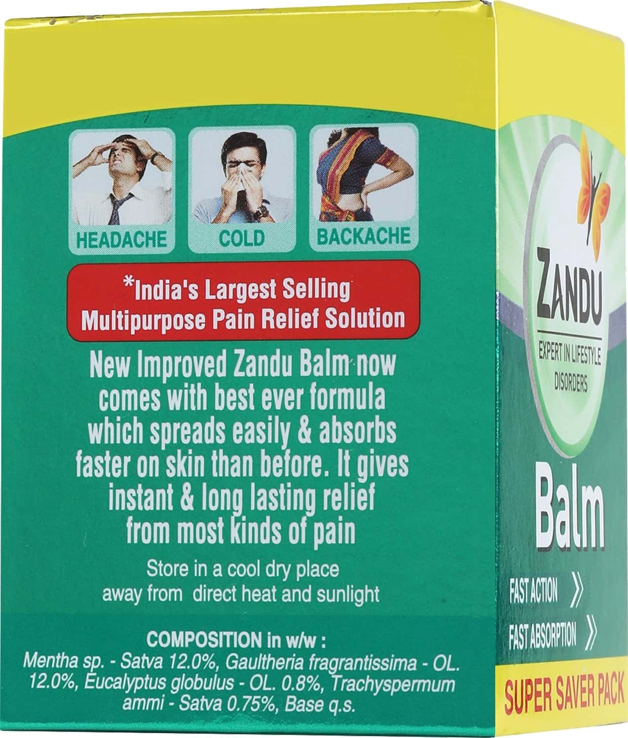 Buy ZANDU PAIN RELIEF BALM BOTTLE OF 50 ML Online & Get Upto 60% OFF at ...