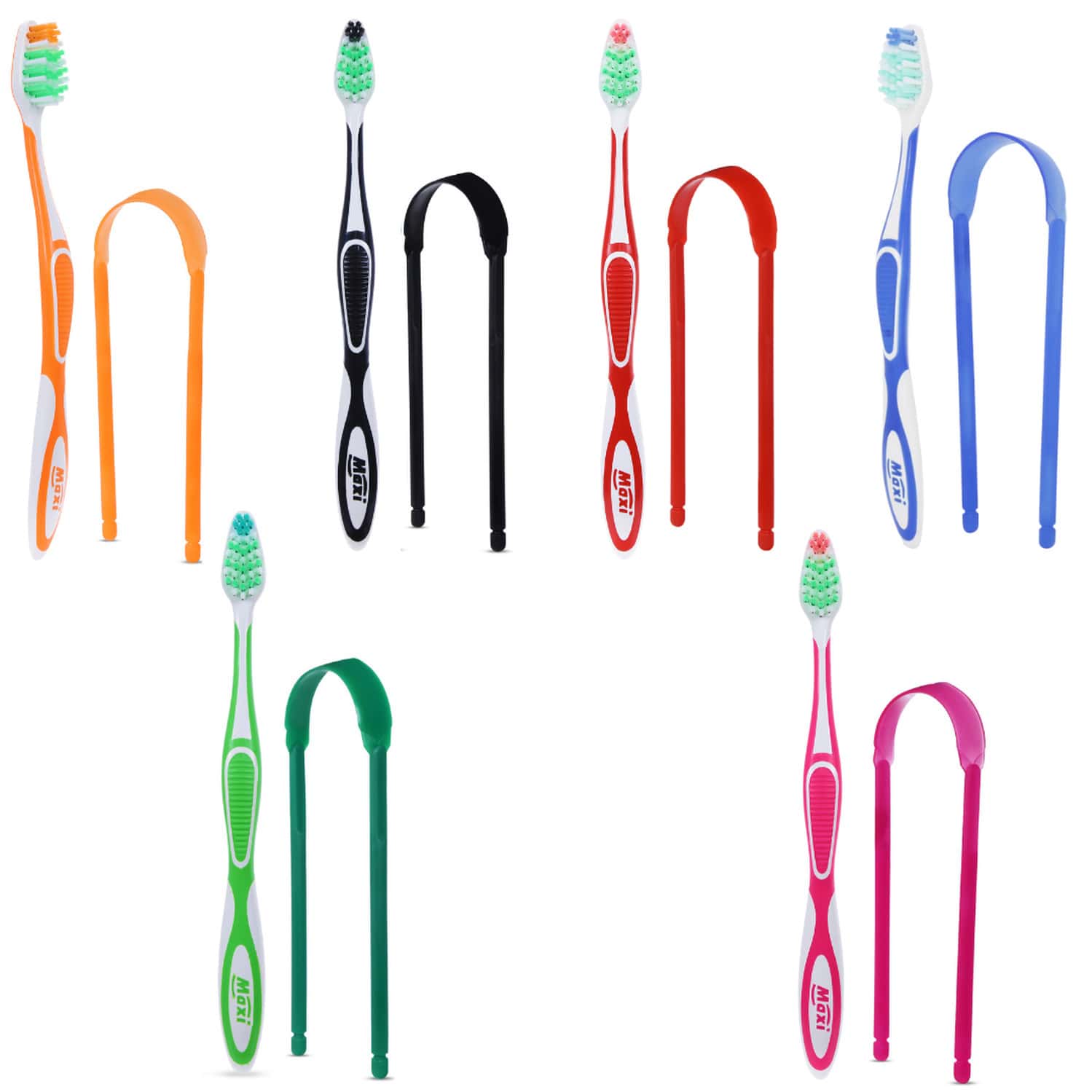 Buy MAXI EXPERT TOOTHBRUSH & TONGUE CLEANER-ORAL HYGIENE KIT (PACK OF 6 ...