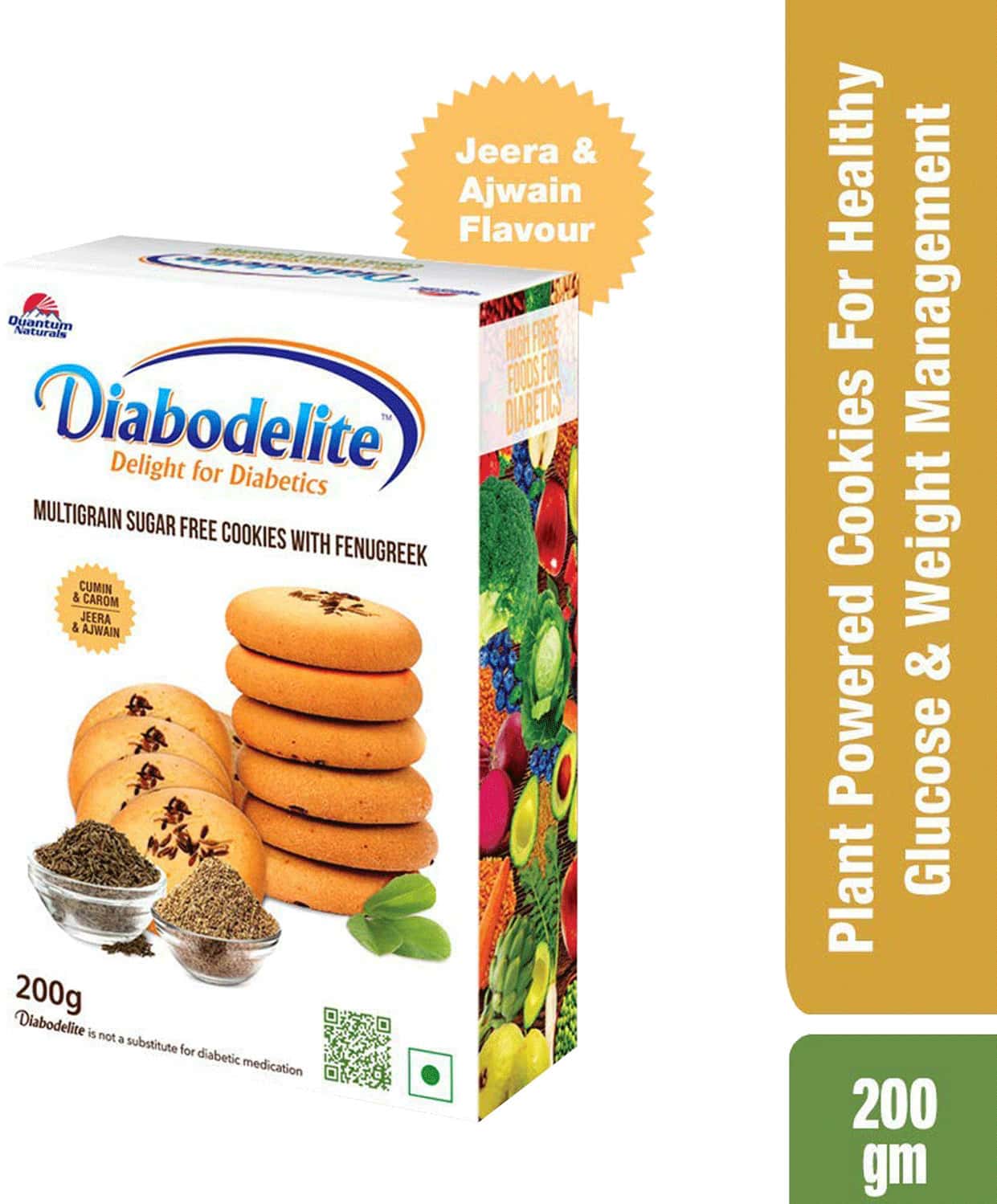 Buy QUANTUM NATURALS DIABE FORTE 120 CAPSULE + DIABODELITE JEERA ...