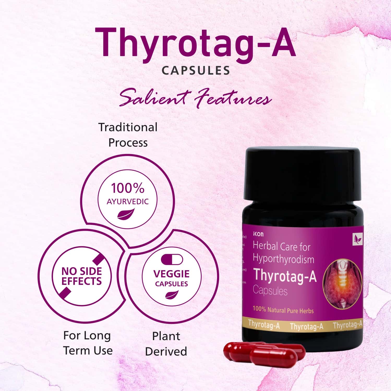 Buy THYROTAG A CAPSULES 10 CAPS | AYURVEDIC THYROID CARE CAPSULES (PACK ...