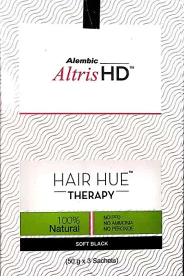 Buy ALTRIS HD HAIR HUE THERAPY SOFT BLACK HAIR COLOUR 3 X 50 GM Online ...