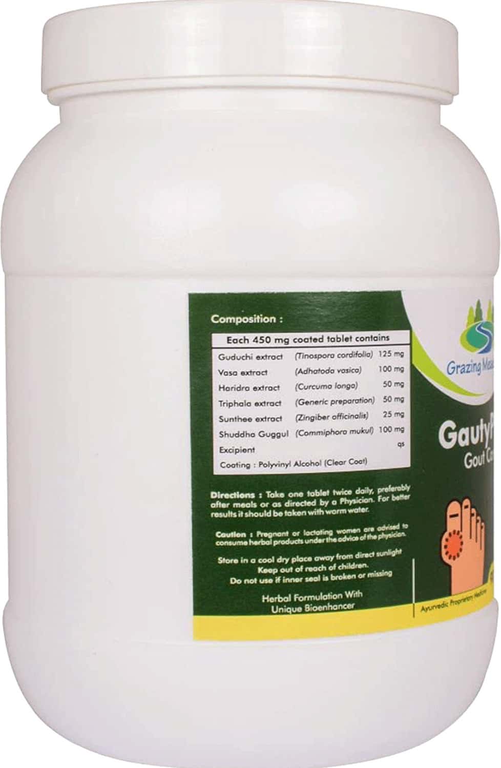 Buy GRAZING MEADOWS GAUTY PLUS 900 TABLETS NATURAL SUPPLEMENT FOR GAUT ...