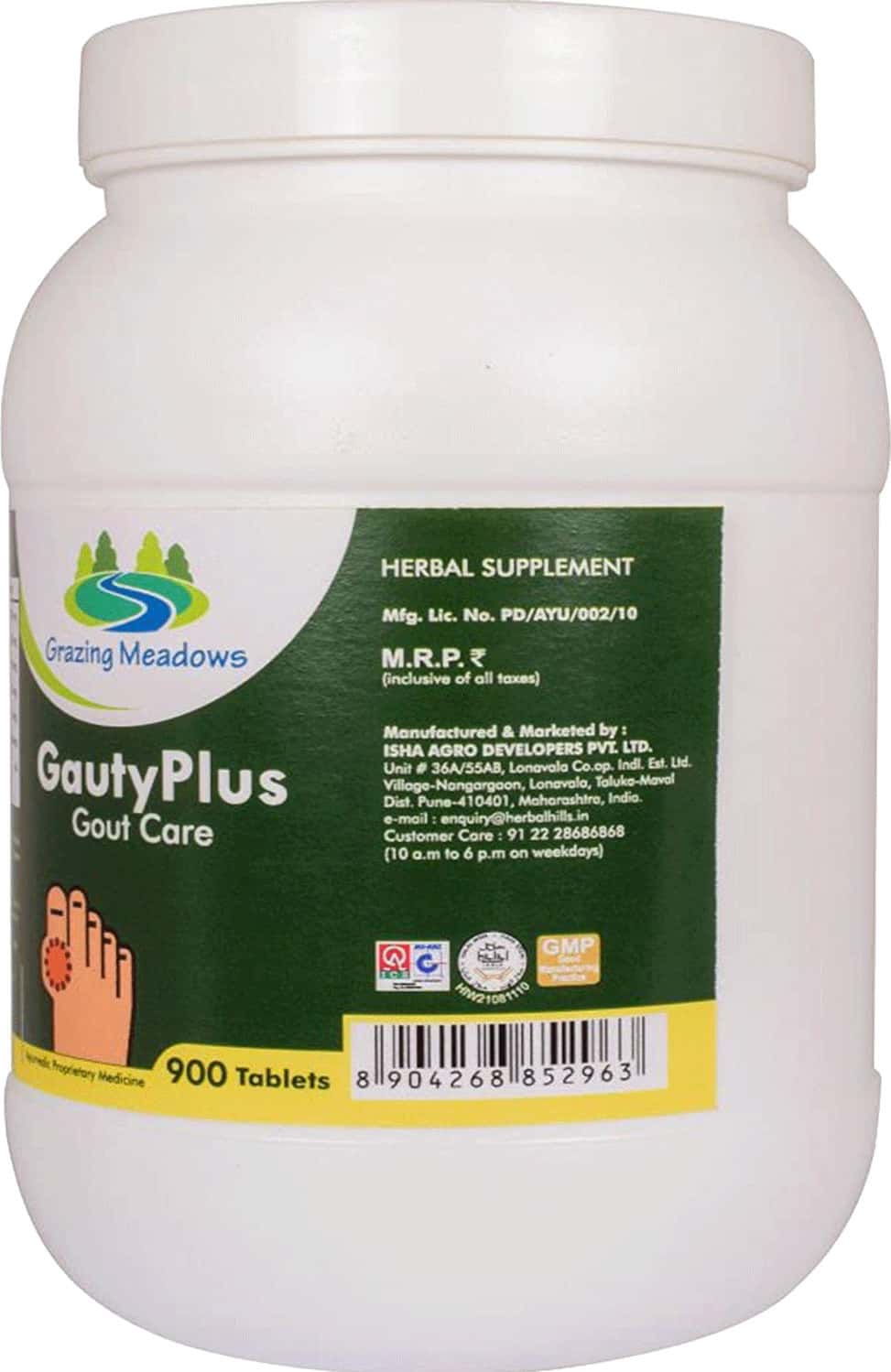 Buy GRAZING MEADOWS GAUTY PLUS 900 TABLETS NATURAL SUPPLEMENT FOR GAUT ...