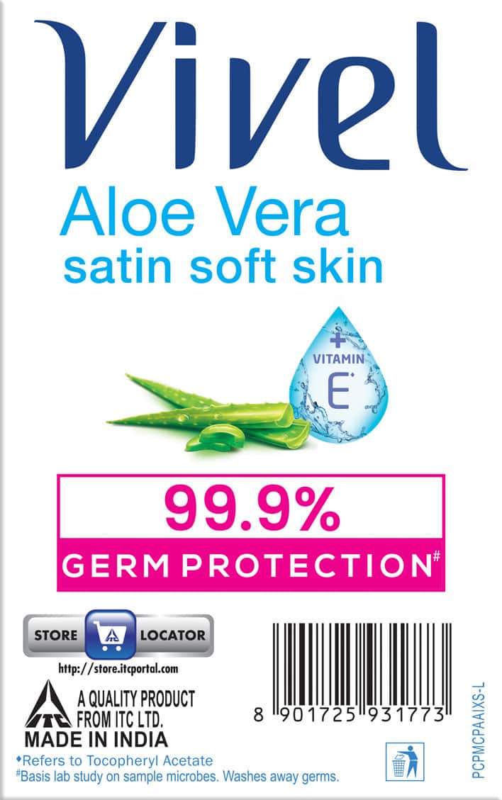 Buy VIVEL ALOE VERA SOAP WRAP OF 600 G (PACK OF 4X150G) Online & Get ...