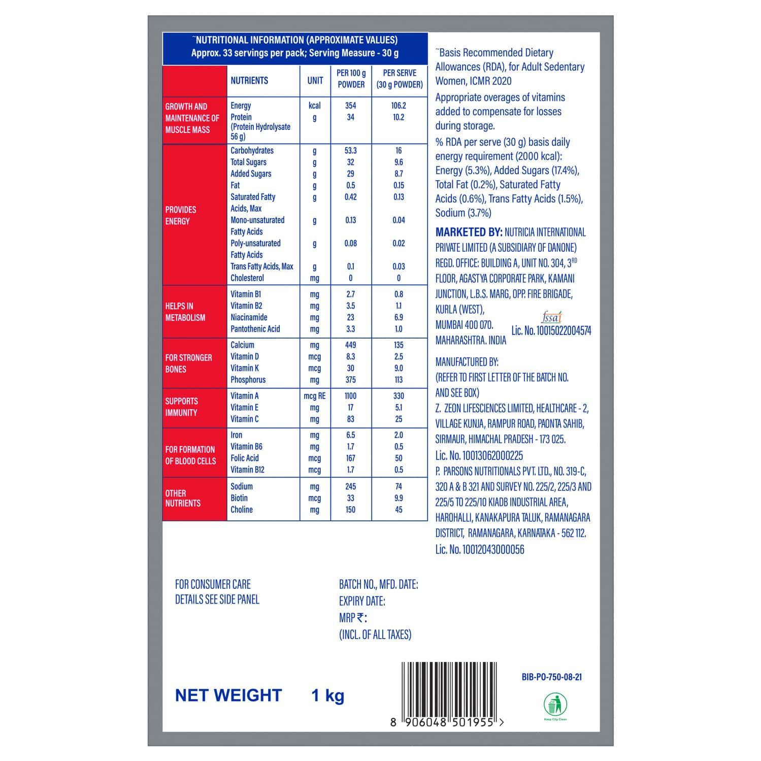 Buy PROTINEX HEALTH AND NUTRITIONAL PROTEIN POWDER FOR ADULTS ORIGINAL ...
