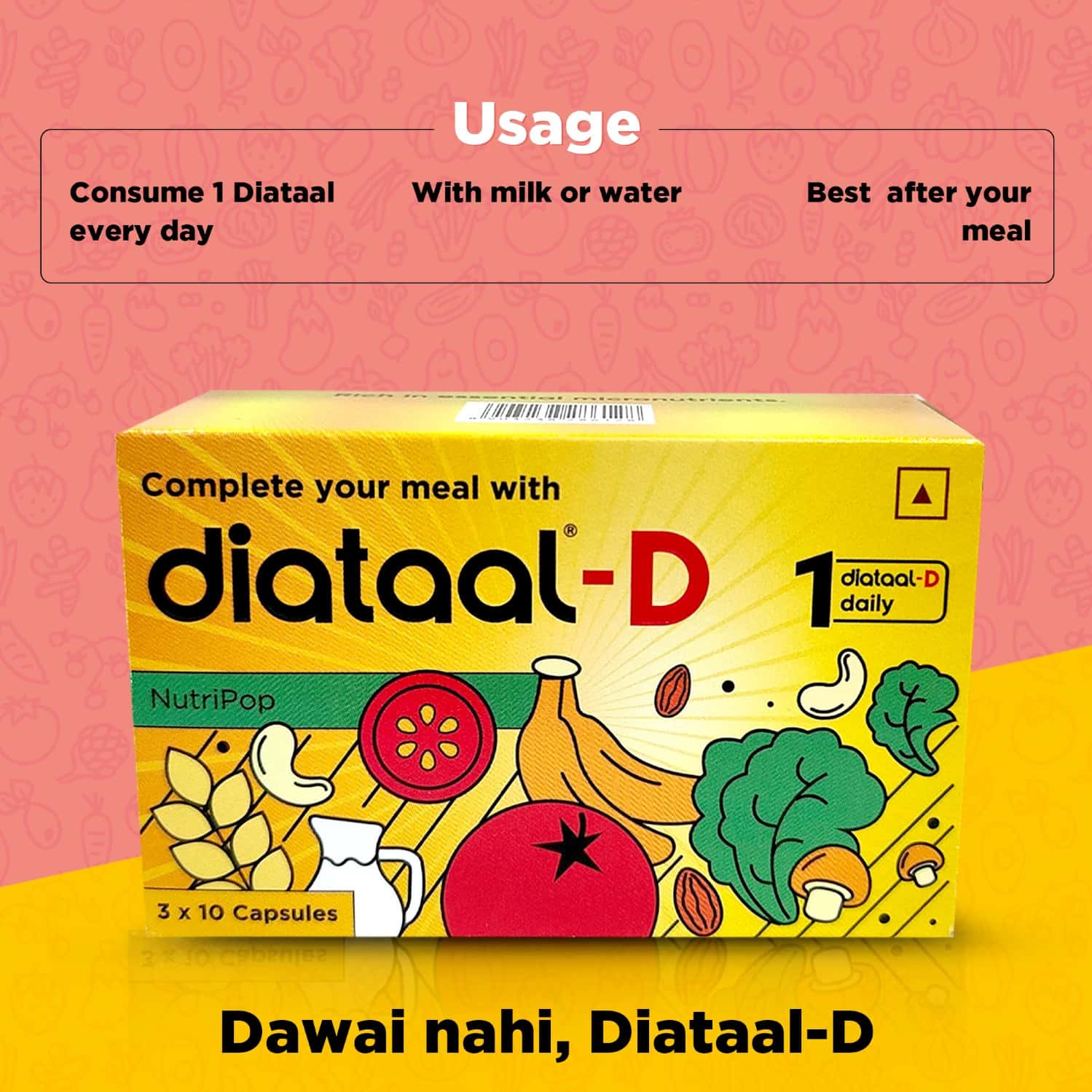 Buy DIATAAL-D MULTIVITAMIN WITH VITAMIN D FOR HEART HEALTH & STRONG ...