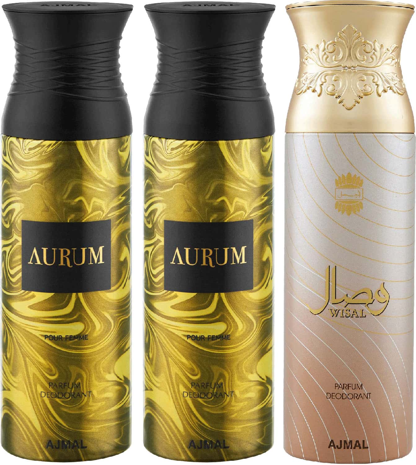 Buy AJMAL AURUM FEMME & WISAL DEODORANT SPRAY FOR WOMEN (200 ML PACK OF ...