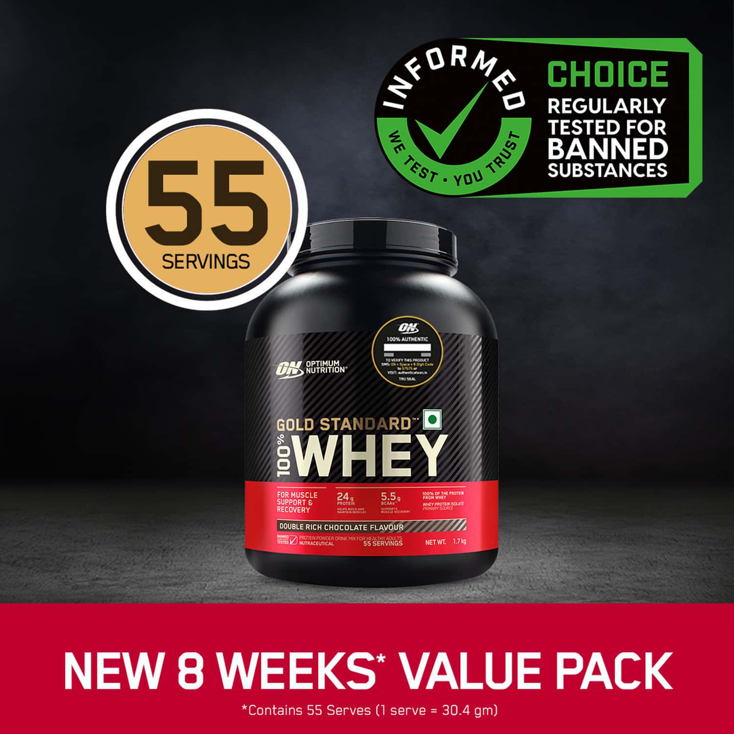 Buy OPTIMUM NUTRITION (ON) GOLD STANDARD 100% WHEY PROTEIN DOUBLE RICH ...