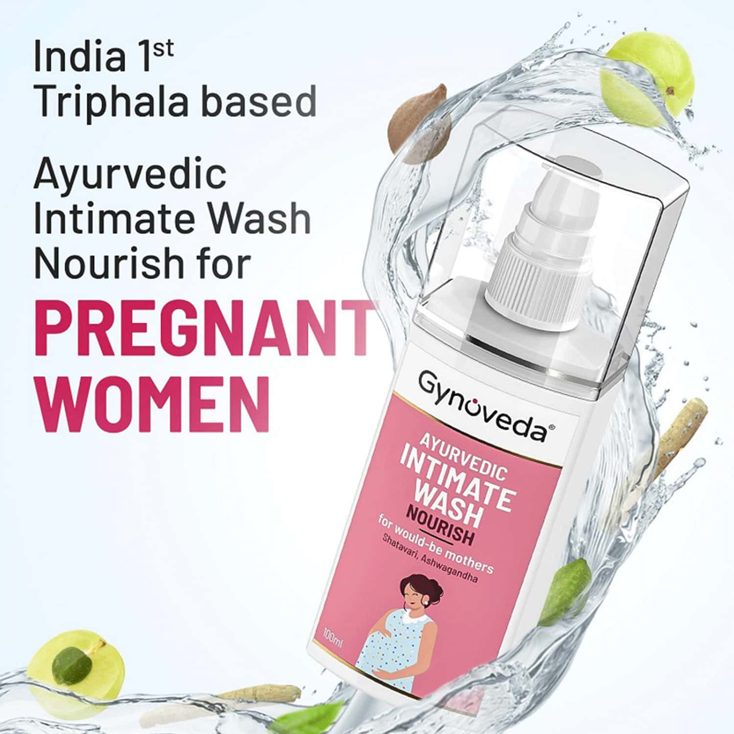 Buy GYNOVEDA AYURVEDIC INTIMATE WASH FOR PREGNANT WOMEN.TRIPHALA ...