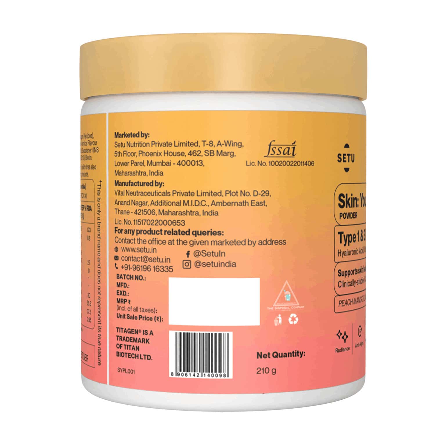 Buy SETU SKIN YOUTHFUL MARINE COLLAGEN POWDER SUPPLEMENTS FOR MEN AND ...