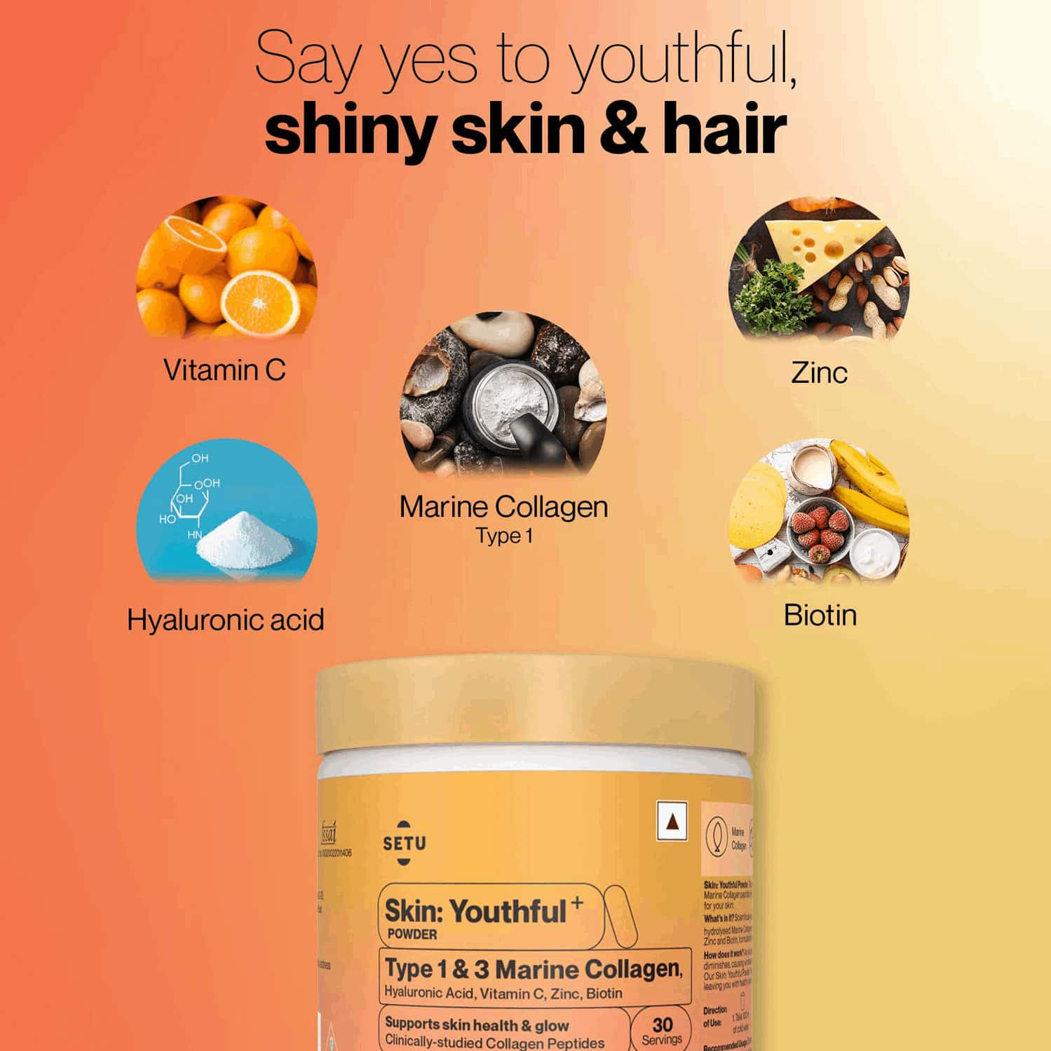 Buy SETU SKIN YOUTHFUL MARINE COLLAGEN POWDER SUPPLEMENTS FOR MEN AND ...