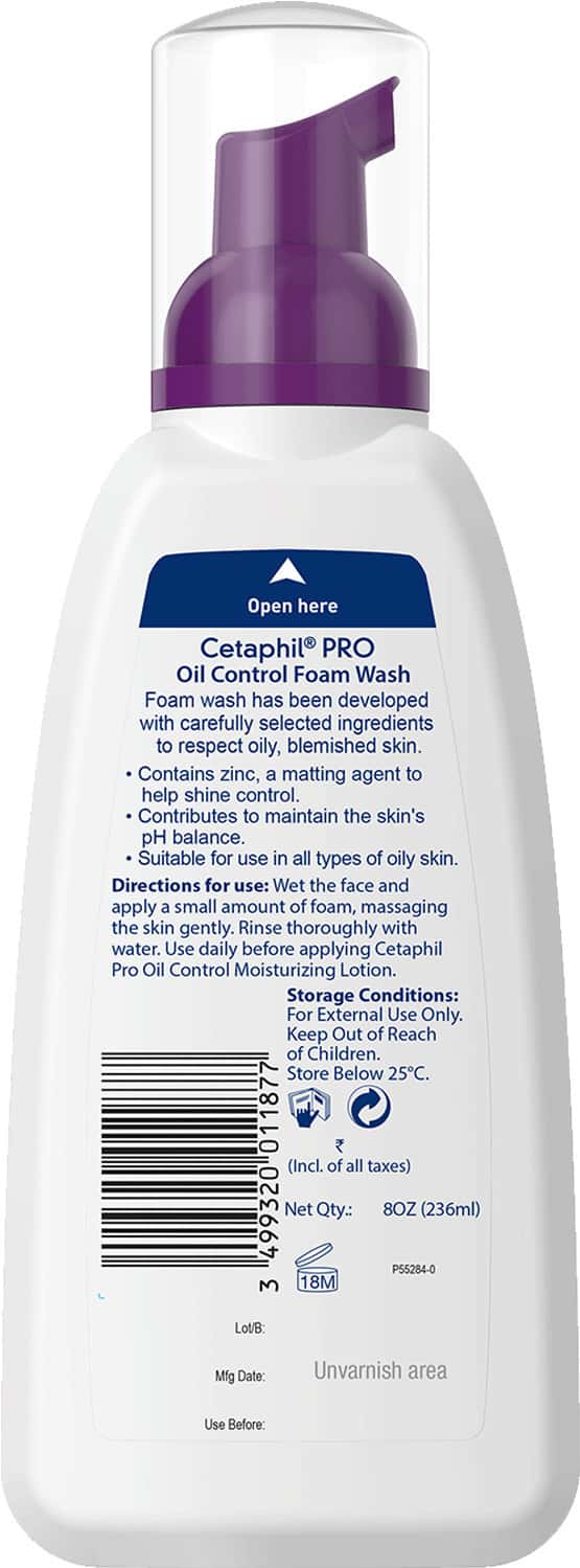 Buy CETAPHIL PRO OIL CONTROL FOAM FACE WASH FOR ACNE & OILY PRONE SKIN ...