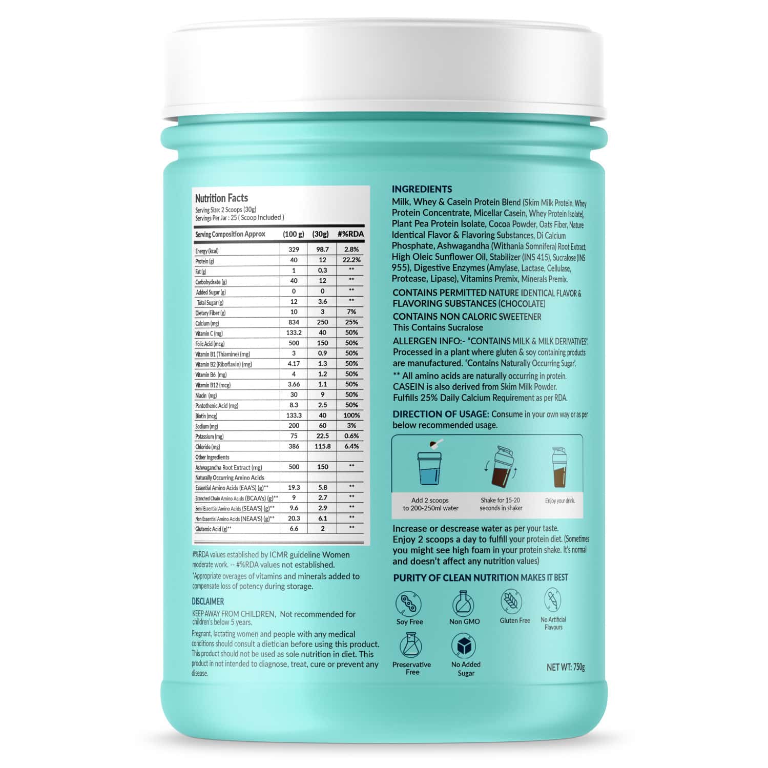 Buy MYFITFUEL DAILY PROTEIN SHAKE, 5 PROTEIN, WHEY CASEIN CALCIUM ...