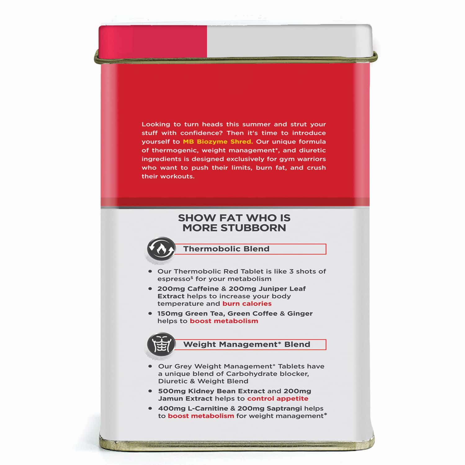 Buy MUSCLEBLAZE BIOZYME SHRED, 90 TABLETS, SUPPORTS WEIGHT MANAGEMENT ...