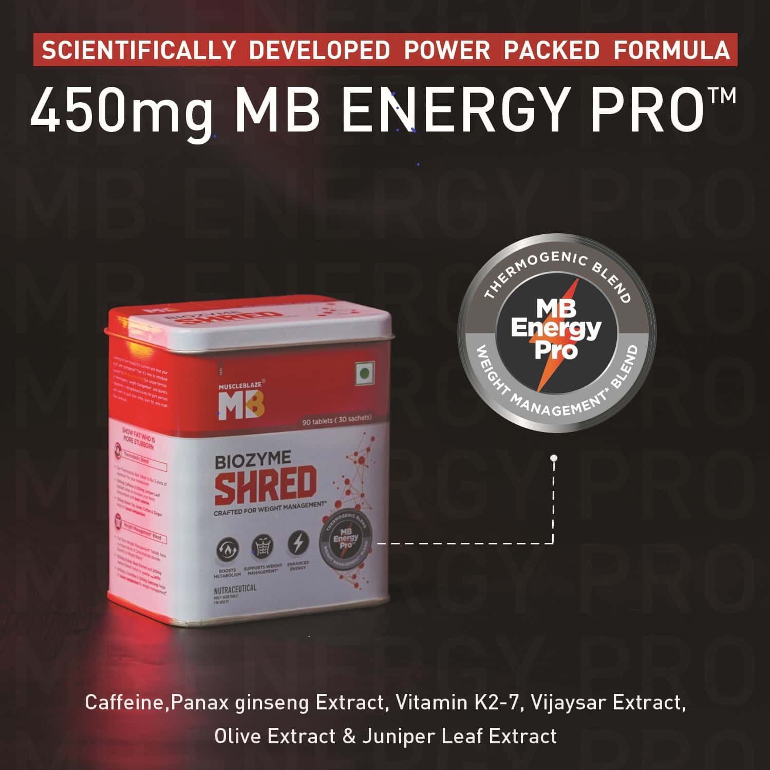 Buy MUSCLEBLAZE BIOZYME SHRED, 90 TABLETS, SUPPORTS WEIGHT MANAGEMENT ...