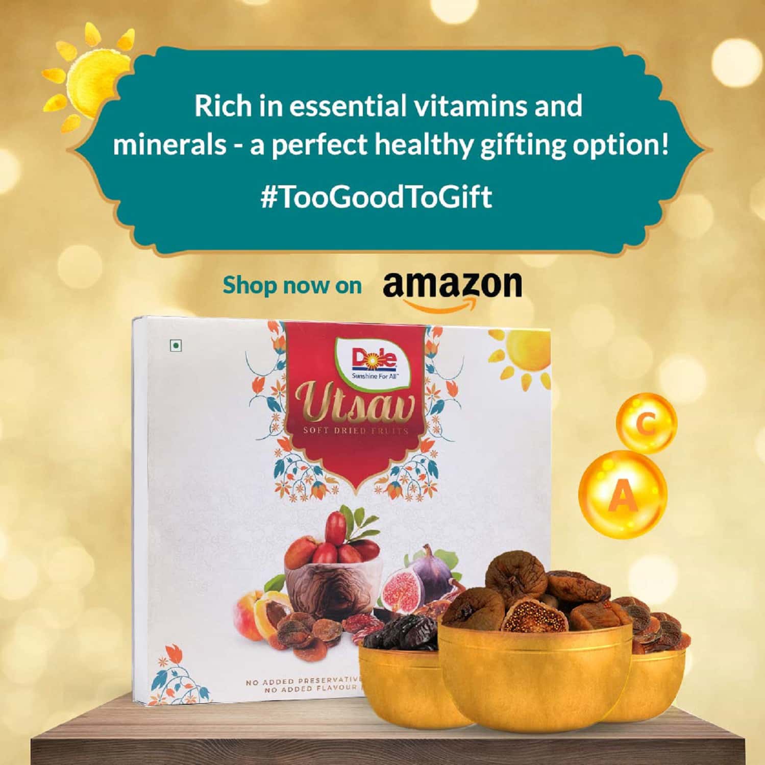 Buy DOLE UTSAV SELECT PREMIUM ORGANIC DRIED FRUITS GIFT PACK ...