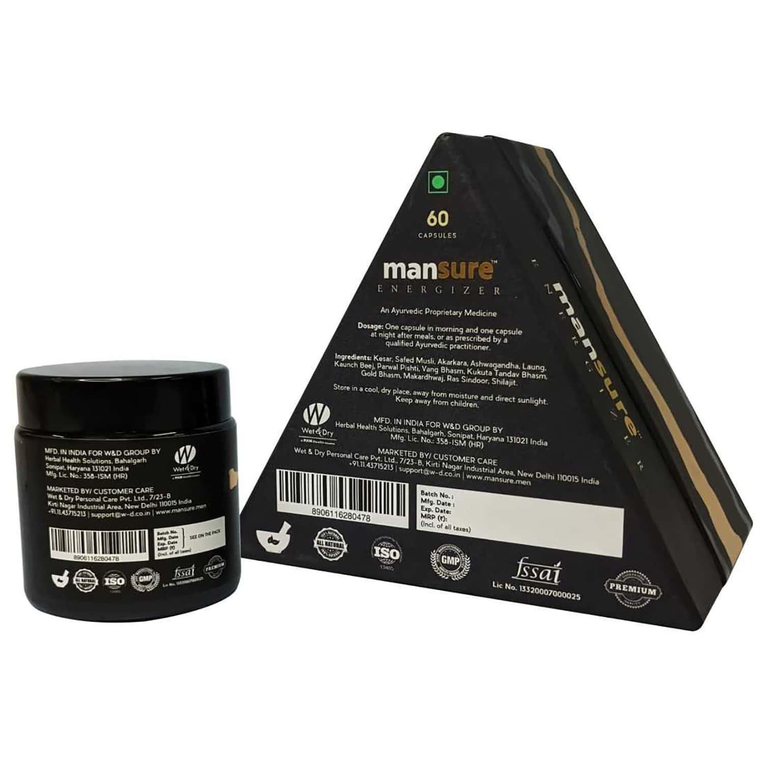 Buy MANSURE ENERGIZER FOR MEN'S HEALTH - 1 PACK (60 CAPSULES) Online ...