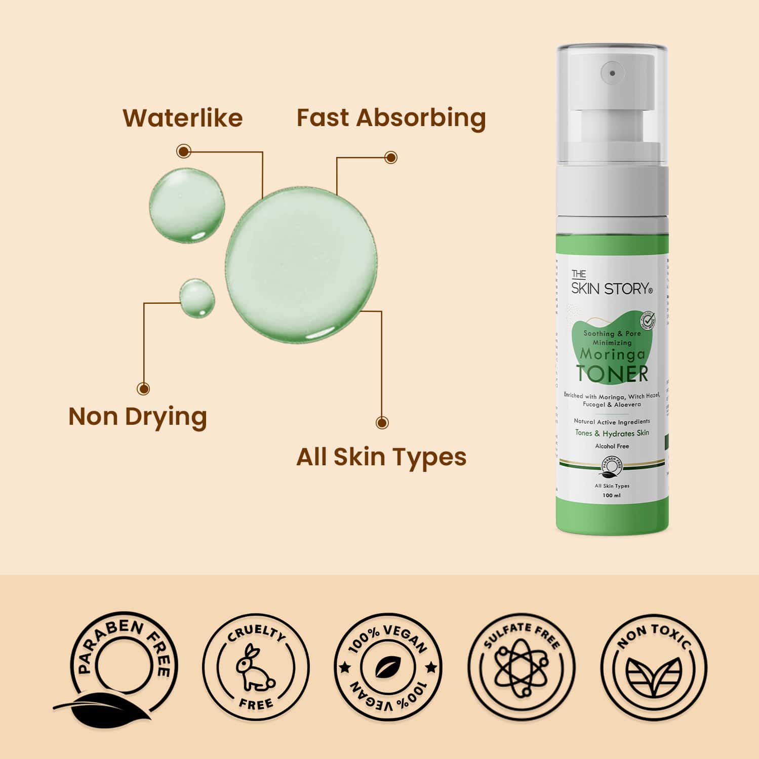Buy THE SKIN STORY SOOTHING & PORE MINIMIZING MORINGA TONER, 100ML Online & Get Upto 60% OFF at ...