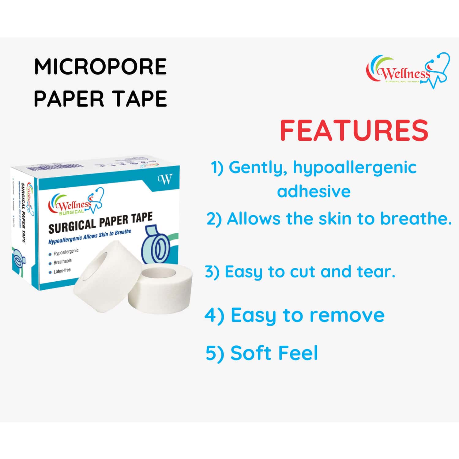 Buy MICROPORE PAPER TAPE 1 INCH X 5MTS Online & Get Upto 60% OFF at ...