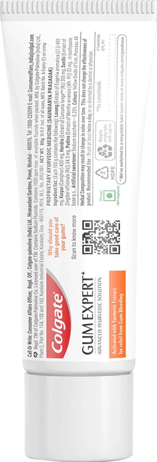 Buy COLGATE GUM EXPERT ADVANCED AYURVEDIC SOLUTION GUM CARE TOOTHPASTE ...