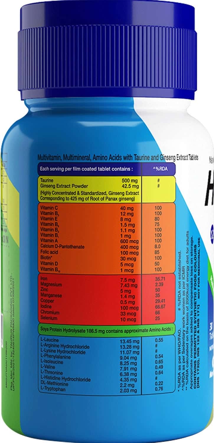 Buy MANKIND HEALTH OK MULTI VITAMIN MULTIMINERAL WITH GINSENG IMMUNITY ...