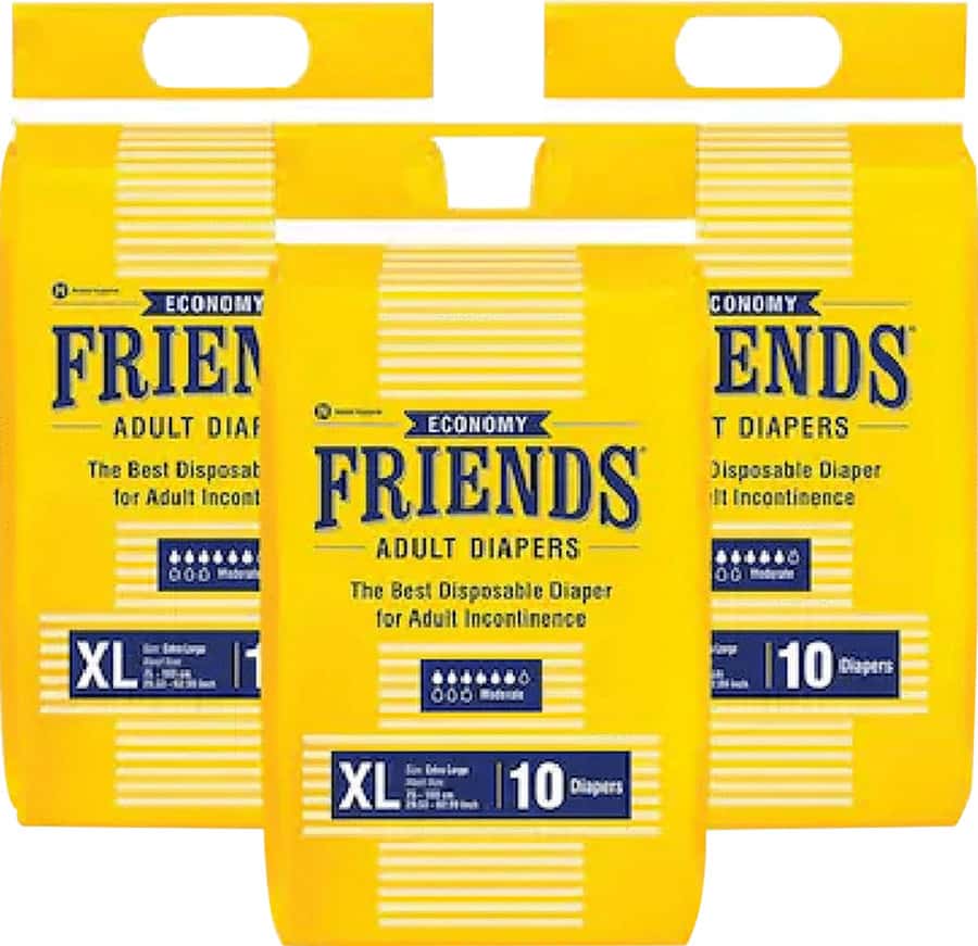 Buy FRIENDS ECONOMY ADULT DIAPERS TAPE STYLE - 30 COUNT (MEDIUM)|WAIST ...