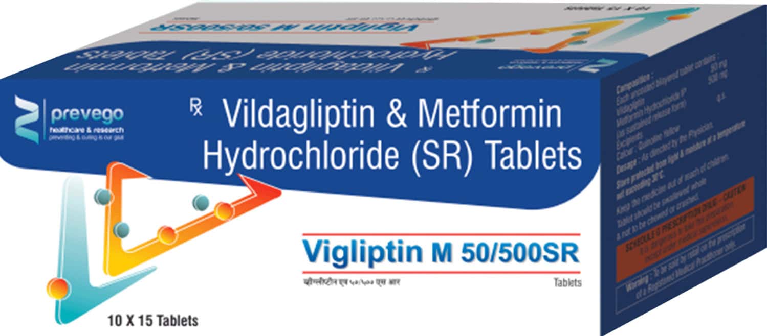 Vigliptin M 50/500mg Sr Strip Of 15 Tablets: Uses, Side Effects, Price ...