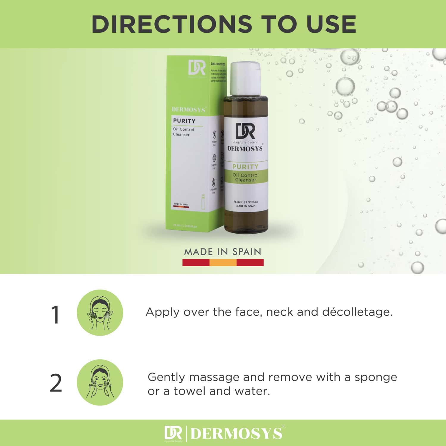 Buy DERMOSYS PURITY OIL CONTROL CLEANSER | HAMAMELIS, THYME & CAMPHOR ...