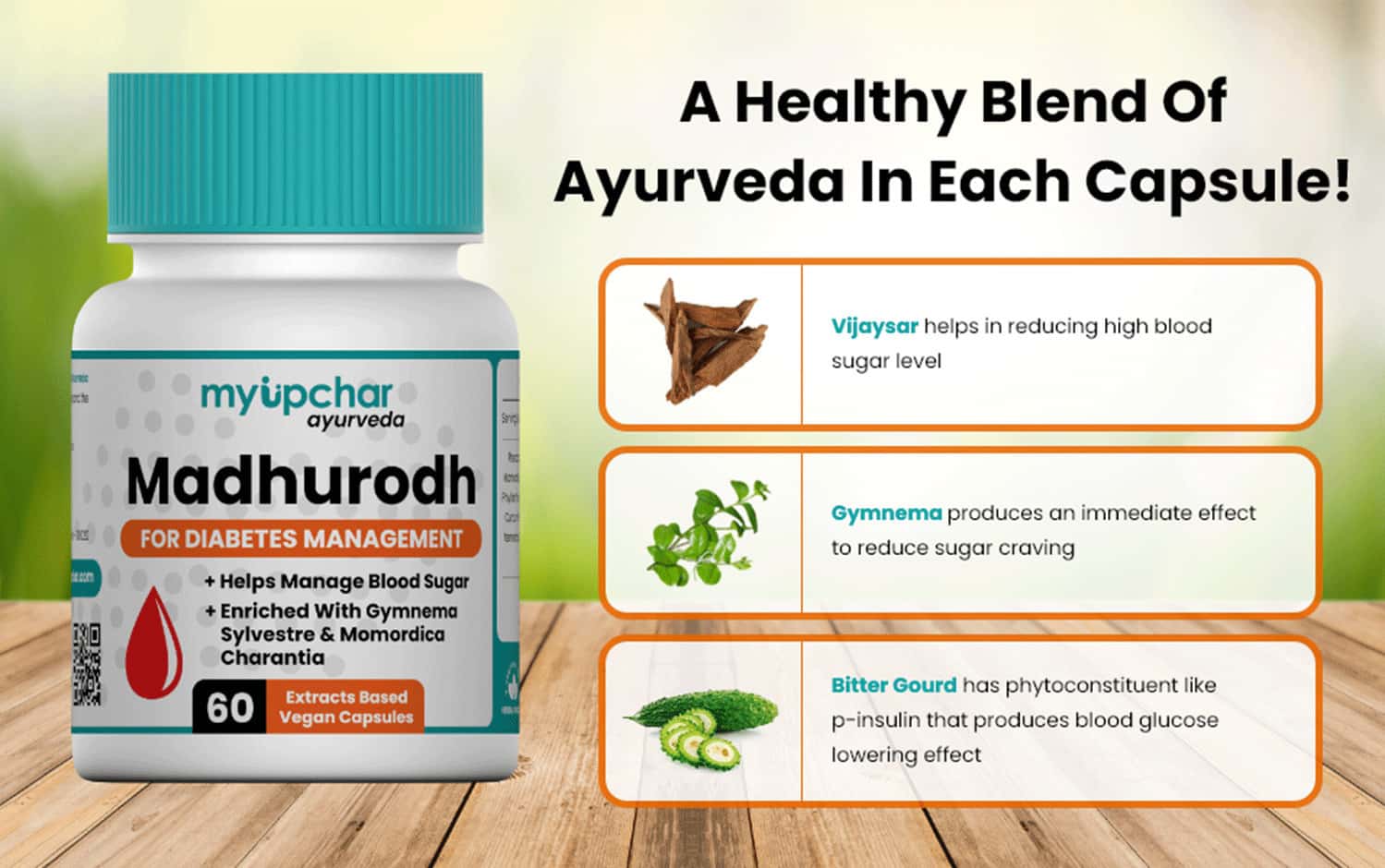 Buy MYUPCHAR AYURVEDA MADHURODH CAPSULE FOR DIABETES MANAGEMENT Online ...