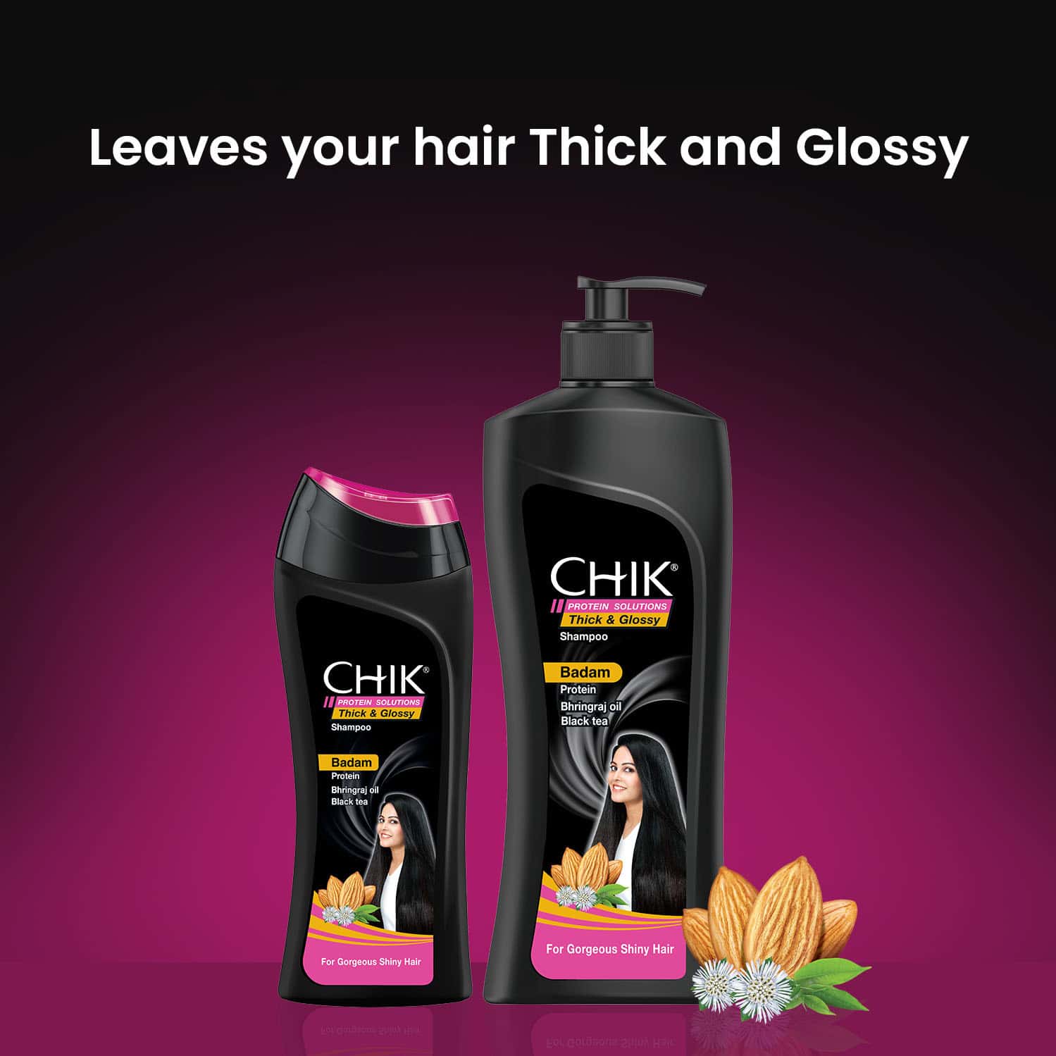 Buy CHIK PROTEIN SOLUTION THICK AND GLOSSY SHAMPOO, WITH BADAM PROTEIN ...