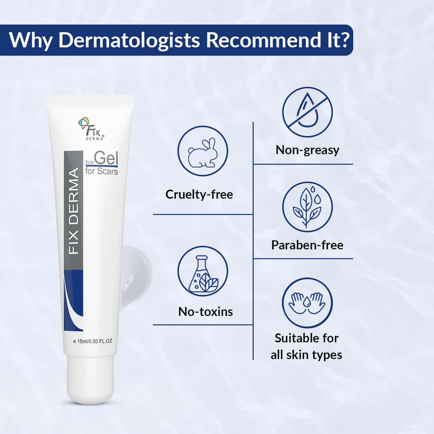 Buy FIXDERMA SCAR GEL, REDUCES ACNE SCARS, SURGERY SCARS, INJURY SCARS ...