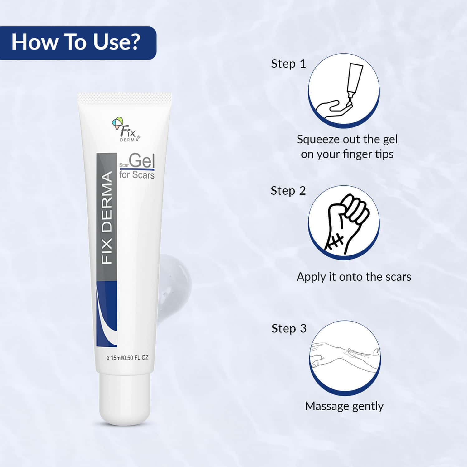 Buy FIXDERMA SCAR GEL, REDUCES ACNE SCARS, SURGERY SCARS, INJURY SCARS ...