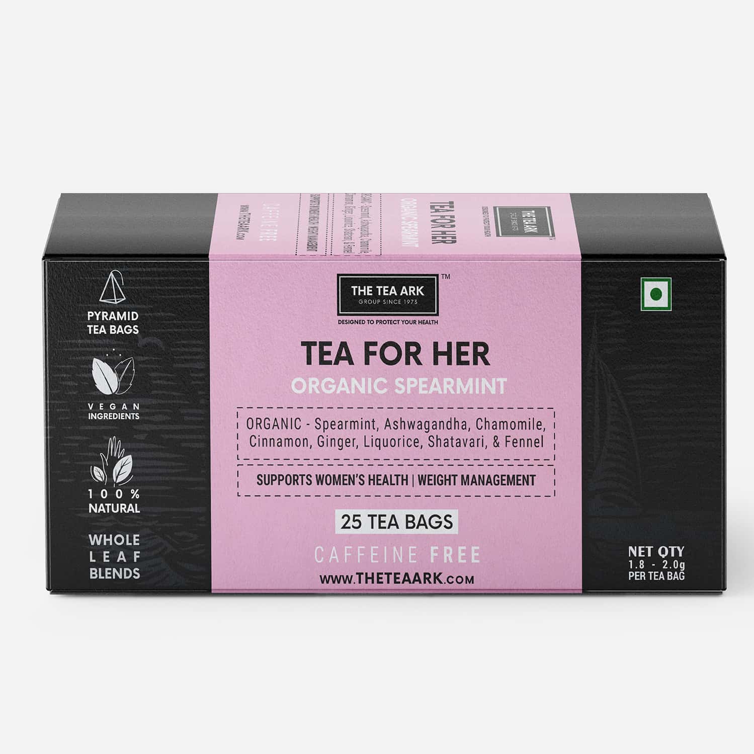Buy THE TEA ARK ORGANIC SPEARMINT TEA FOR PCOS PCOD FOR WOMEN, 25 TEA ...