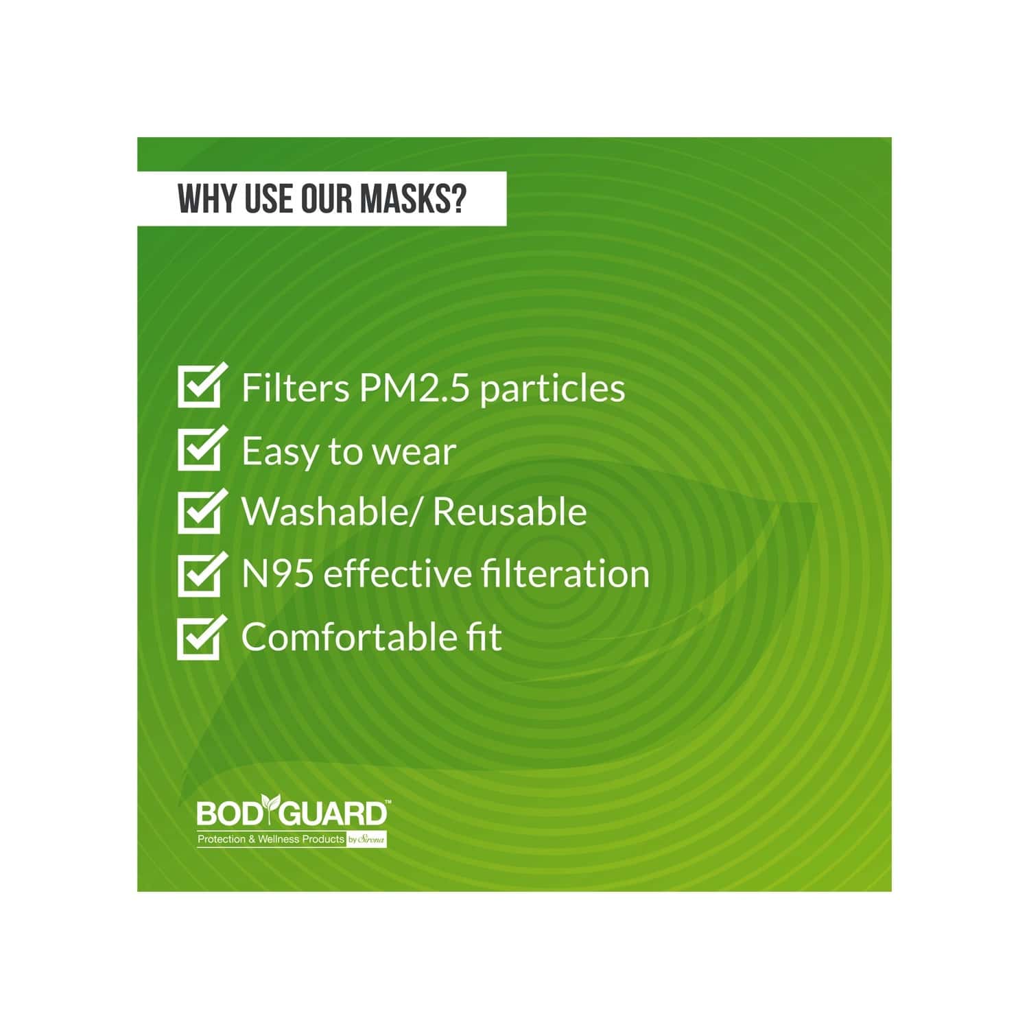 Buy BODYGUARD N95 + PM2.5 ANTI POLLUTION FACE MASK WITH ACTIVATED ...