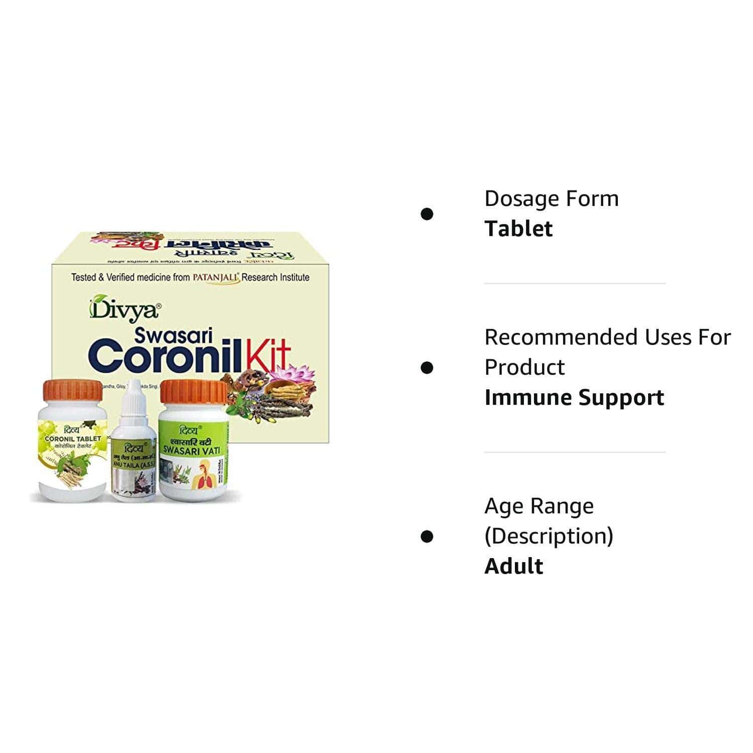 Buy PATANJALI DIVYA SWASARI CORONIL KIT 1 NO'S Online & Get Upto 60% ...