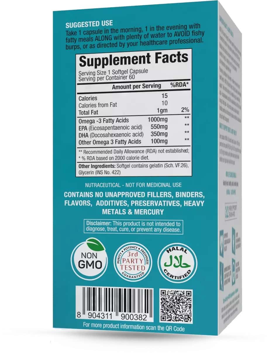 Buy WOW LIFE SCIENCE OMEGA 3 CAPSULES BOTTLE OF 60 Online & Get Upto 60 ...