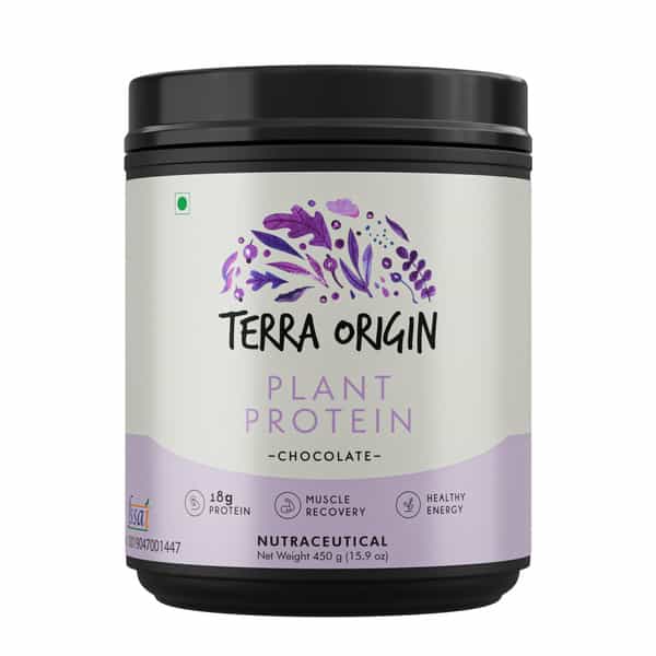 Buy TERRA ORIGIN PLANT PROTEIN POWDER CHOCOLATE, 15 SERVINGS, NO GLUTEN ...