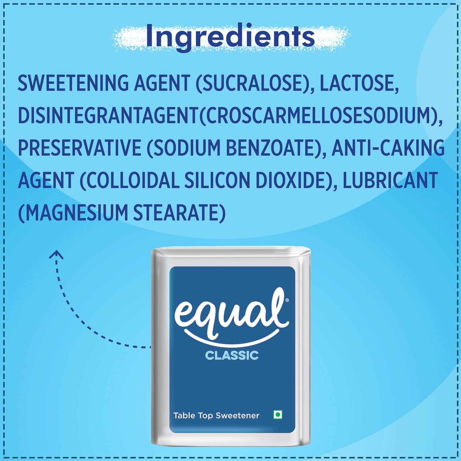 Buy EQUAL CLASSIC ZERO CALORIE SWEETENER SUGAR FREE CALORIE CONTROL 100 ...