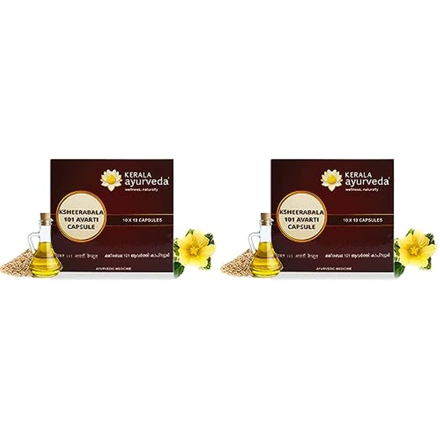Buy KERALA AYURVEDA KSHEERABALA 101 AVARTI 100 CAPSULE X PACK OF 2 ...