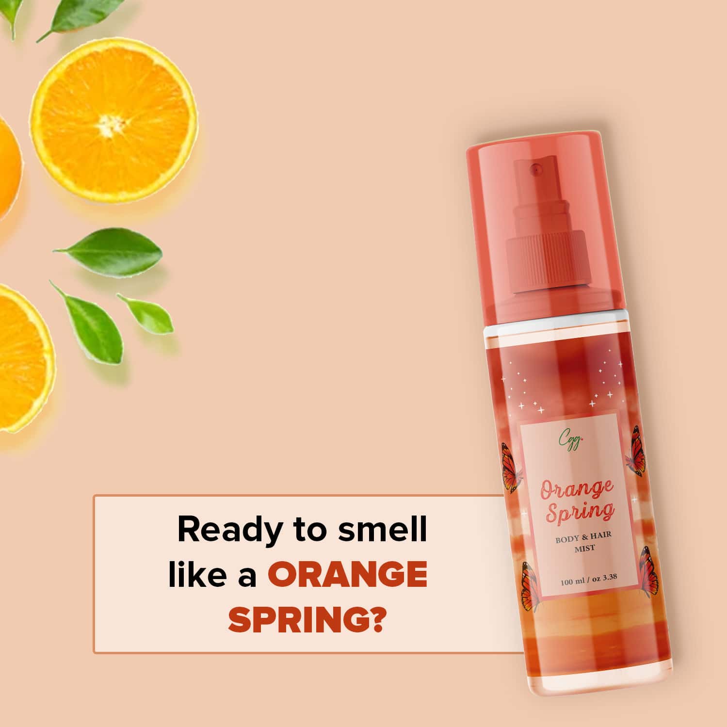Buy CGG COSMETICS ORANGE SPRING BODY& HAIR MIST 100 ML Online & Get ...