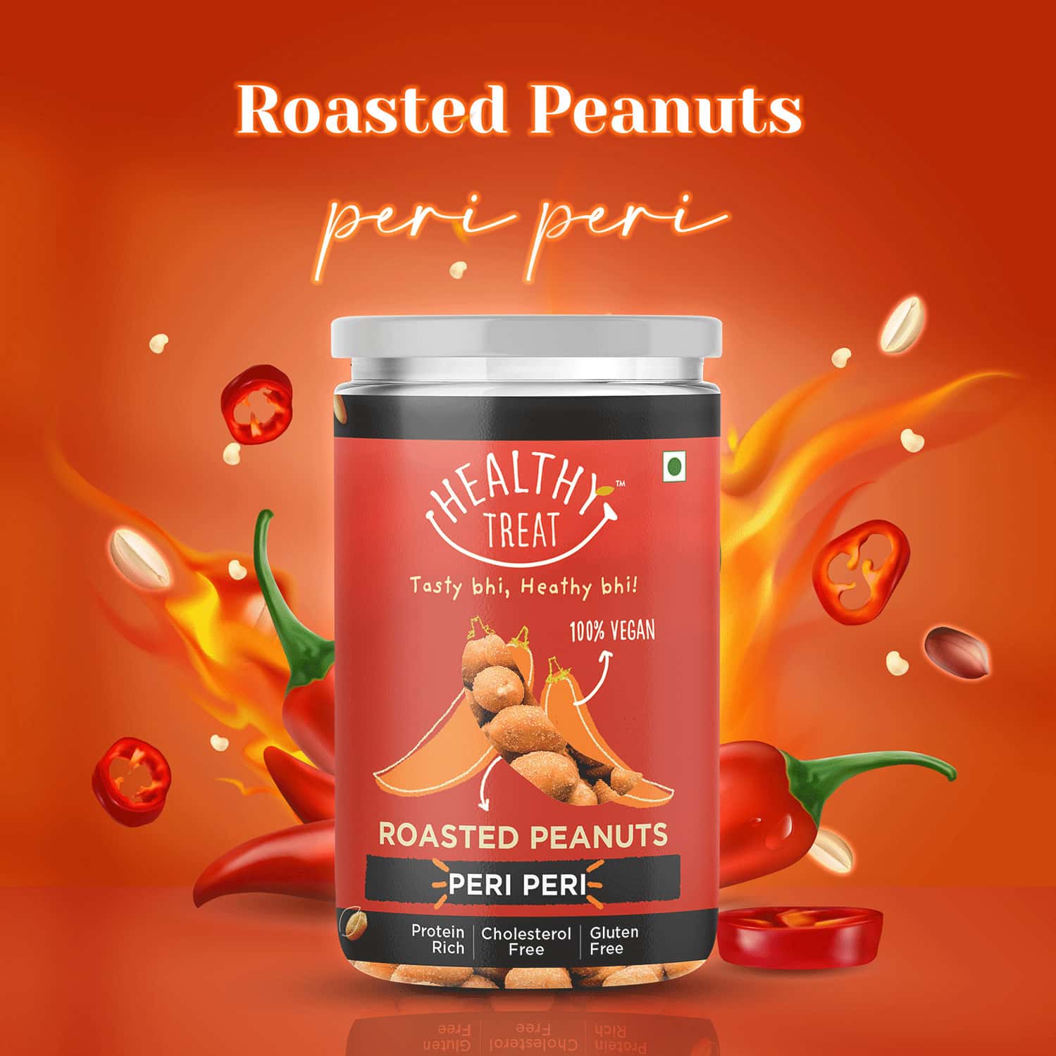 Buy HEALTHY TREAT ROASTED PEANUT- PERI PERI 400 GM - PACK OF 2- 200 GM ...