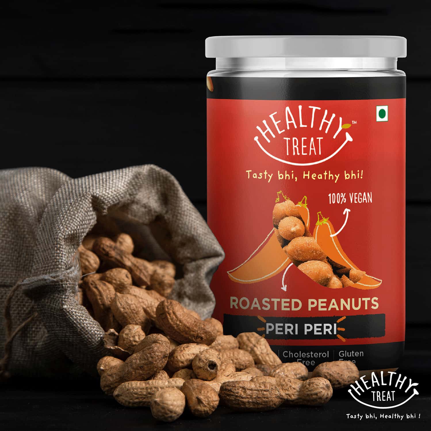 Buy HEALTHY TREAT ROASTED PEANUT- PERI PERI 400 GM - PACK OF 2- 200 GM ...